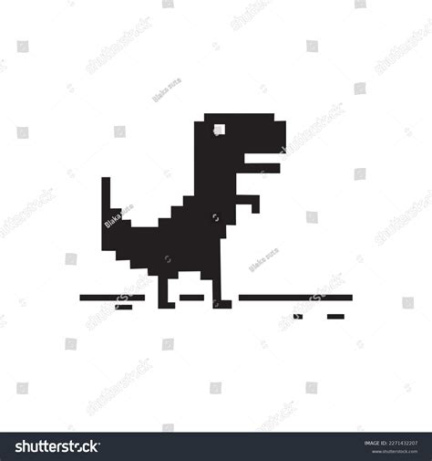 Pixel Art Dinosaur Icon Vector Describing Stock Vector Royalty Free