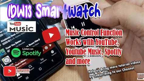 Idw13 Smartwatch Music Control Function Works Wtih Youtube Youtube