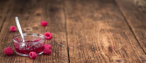 Premium Photo Portion Of Raspberry Jam Selective Focus