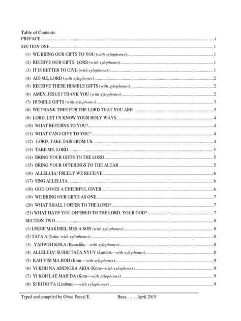 Final Volume Offertory Songs Pdf Mass Liturgy Christian Worship