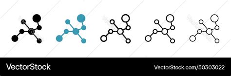 Molecule Icon Set Oxygen Molecular Suturucture Vector Image