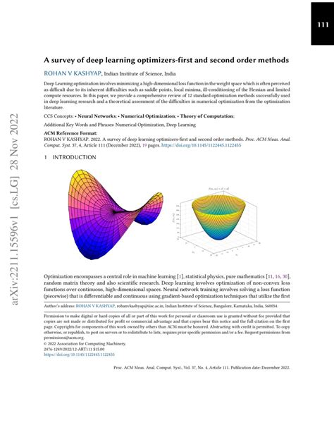 A Survey Of Deep Learning Optimizers First And Second Order Methods