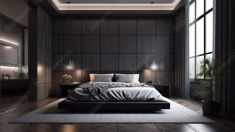 무료 이 3d 렌더링 침실 디자인에서 현대 건축과 럭셔리가 만났습니다 Ppt 배경 Slidesdocs