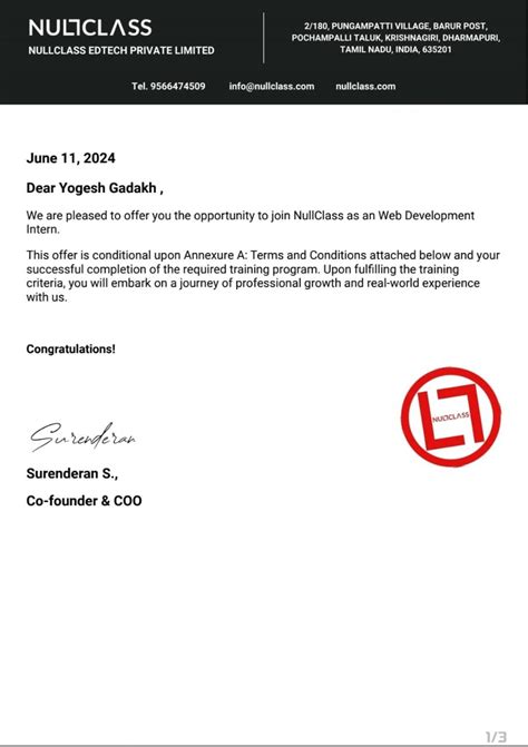 Internship Edtech Nullclass Careergrowth Meanstack Mernstack