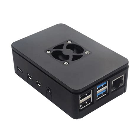 Raspberry Pi 4 Case With Fan And HeatSink Black Electronics In Touch Co
