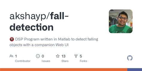 github akshayp fall detection no pedestrians dsp program written
