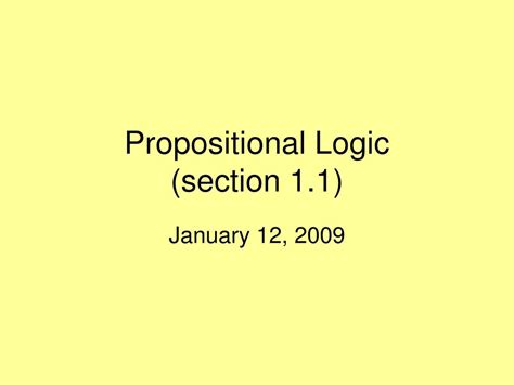 PPT Propositional Logic Section 1 1 PowerPoint Presentation Free Download ID 1486667