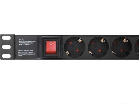 Блок розеток 19 Euro на 8 гнезд с выключателем 220В 1 8м вилка С13 Alvm Pdu 8sh Alvm Pdu