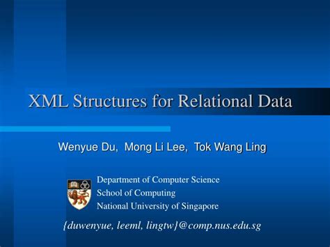 Ppt Xml Structures For Relational Data Powerpoint Presentation Free Download Id895648