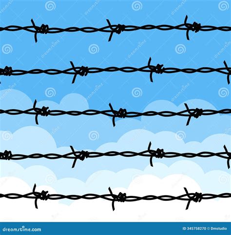 Vector Barbed Wire Round Boundary 289937588