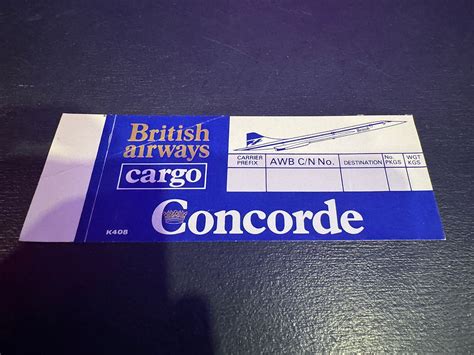 British Airways Negus Concorde Cargo Loading Form Doors2manual