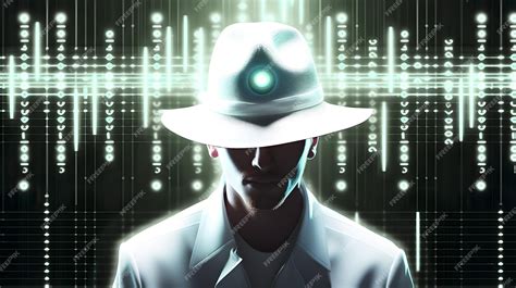 Premium Ai Image Anonymous Hacker With White Hat Concept Of Ethical Hacking Dark Web Hacking