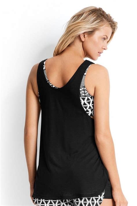 Swimwear Bayana Modern Geometry Tank And Geo Bralette Seafolly