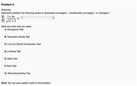 Solved Problem 5 5 Points Determine Whether The Following