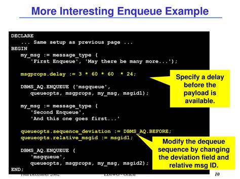 Ppt Key Features Of Oracle Aq Powerpoint Presentation Free Download