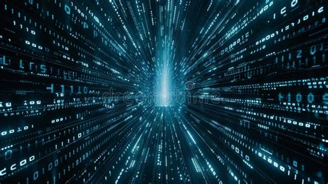 Cyberspace With Binary Code Digital World Backdrop Ai Generated Stock