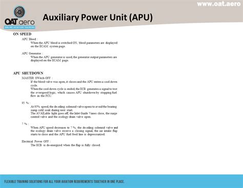 A330 80hr Gen Fam Module 21 Apu Online Aviation Training
