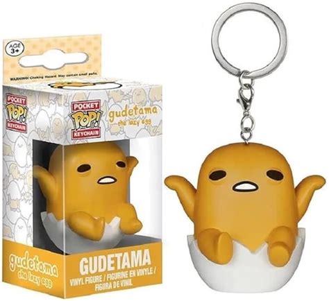 Gudetama Keychain The Lazy Egg Yolk Figures Collection Toys 4cm Etsy