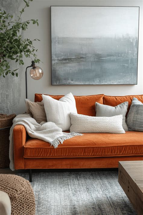 29 Rust Couch Living Room Ideas That Bring Warmth Style And Cozy