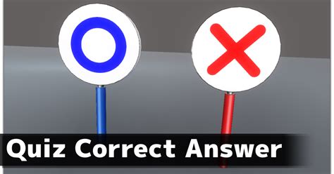 Quiz Correct Answer 3d Props Unity Asset Store