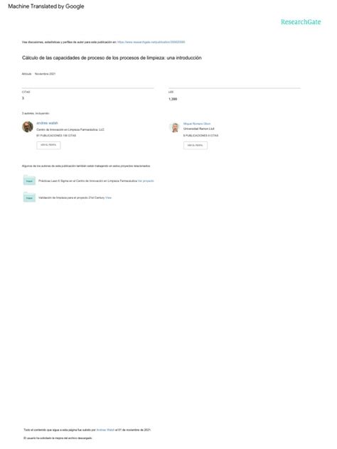 Calculating The Process Capabilities Of Cleaning Processes A Primer Pdf