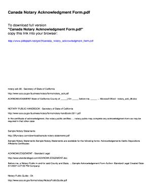 Canada Notary Block Fill And Sign Printable Template Online