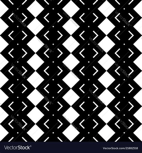 Design Seamless Monochrome Geometric Pattern Vector Image