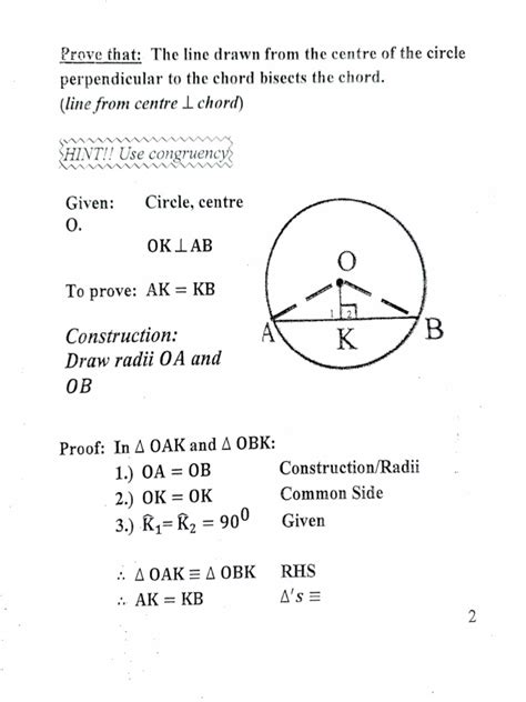 Geom Proofs Theorem 1 2 And 3 Pdf Circle Triangle Geometry