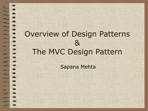 Ppt Overview Of Design Patterns And The Mvc Design Pattern Powerpoint