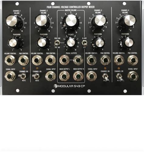 Moon Modular M 543CP Four Channel Output Mixer MU Module On ModularGrid