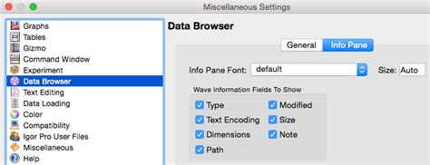 Get To Know A Feature Data Browser Igor Pro By Wavemetrics