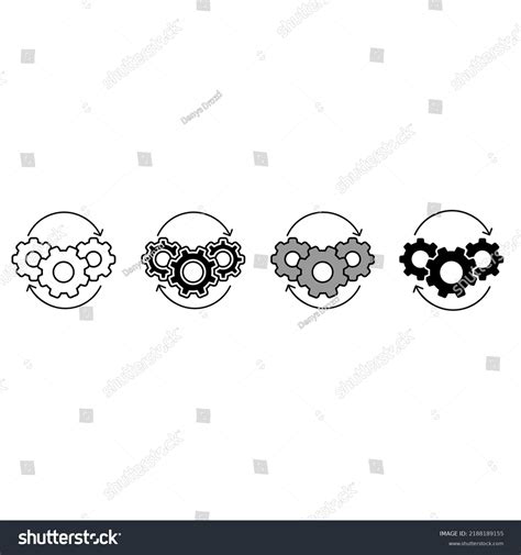 Operations Icon Vector Set Workflow Illustration Stock Vector Royalty Free 2188189155