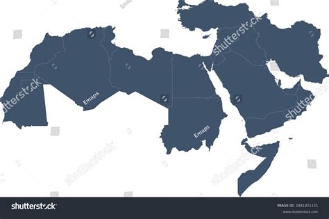Map Africa Middle East 166 North Africa And Middle East Map Stock