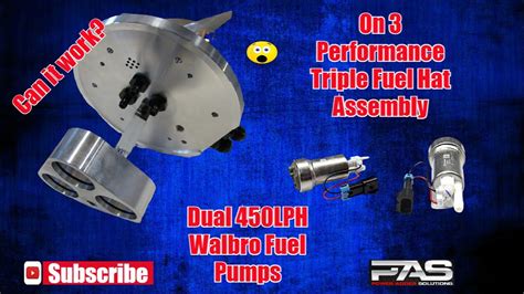 On 3 Performance Triple Fuel Hat Assembly With Dual 450lph Fuel Pumps