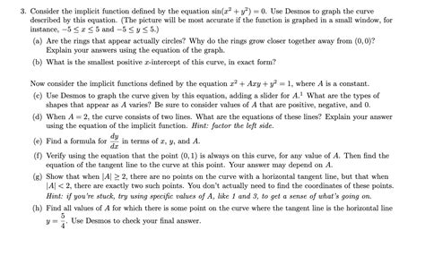 Solved Consider The Implicit Function Defined By The Chegg
