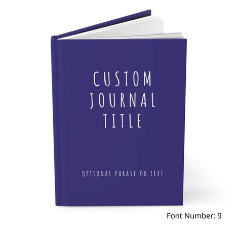 Fully Customizable Notebook Lined Hardcover Personalized Journal For