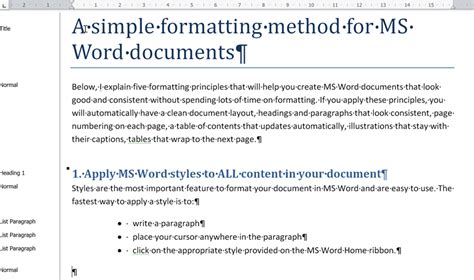 A Simple Method For Formatting Microsoft Word Documents Rubida Communications