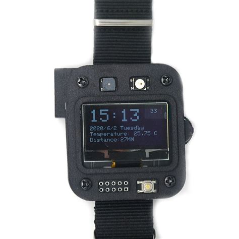 Dstike Bad Watch Programmable Watch Atmega32u4 Usb Laser Vl53l0 Distance Sensor Temperture Rtc