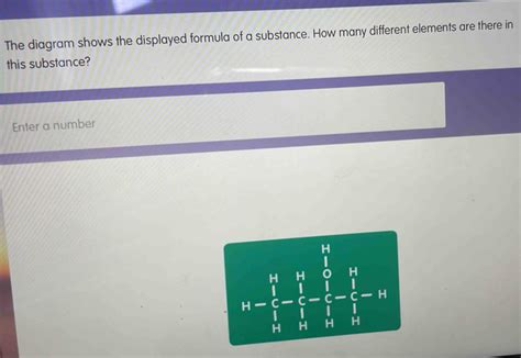 solved the diagram shows the displayed formula of a substance how
