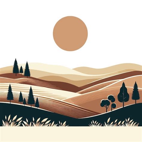 Premium Photo A Picture Of A Sun And Trees With A Sun In The Background