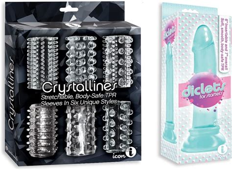 Sex Toy T Set Bundle Of Crystalline Tpr Cock Sleeves 6