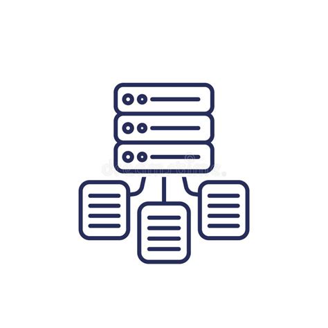 Data Source Icon Data Management Line Vector Stock Illustration Illustration Of Open