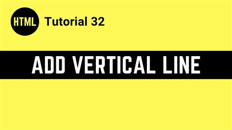 How To Add Vertical Line In HTML HTML Tutorial For Beginners In Hindi AiHintsHindi YouTube