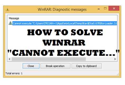 Tips Mengatasi Cannot Execute Pada Winrar Saat Ingin Menginstall Aplikasi