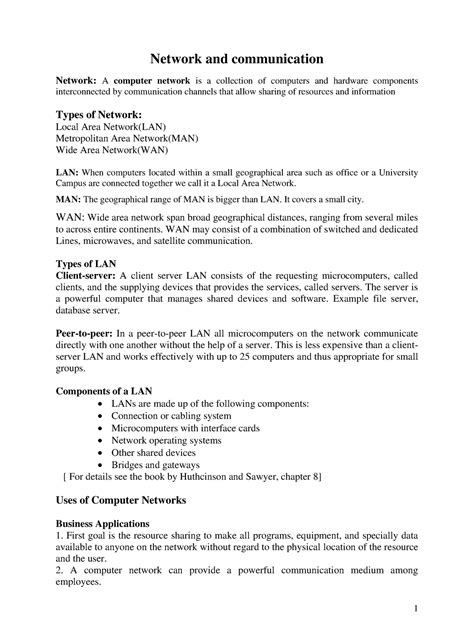 Network And Internet Network And Communication Network A Computer