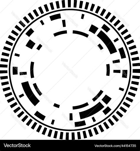 Abstract Random Circles With Dashed Lines Vector Image