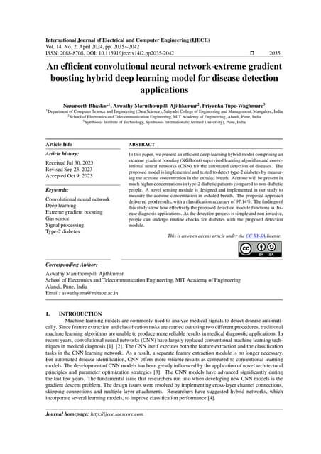 An Efficient Convolutional Neural Network Extreme Gradient Boosting Hybrid Deep Learning Model