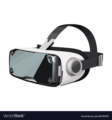 Futuristic Virtual Reality Simulator Glasses Vector Image
