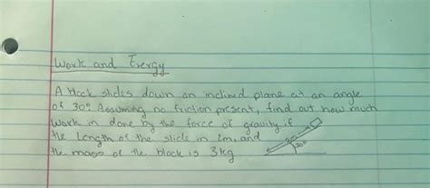 Solved Work And Exergy A Block Slides Down An Inclined Plane Chegg