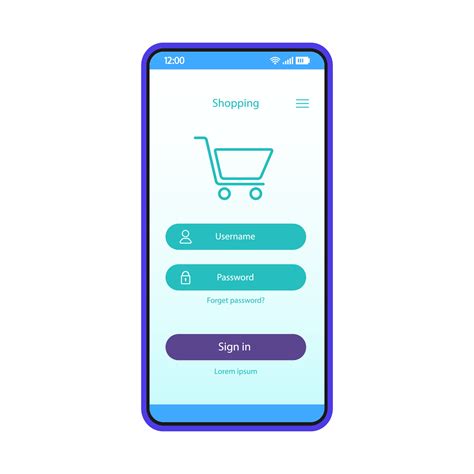 Online Shopping Account Interface Vector Template Digital Purchase
